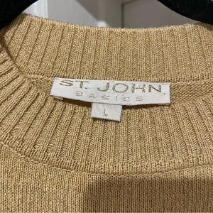 St. John | Sweaters | St John Metallic Short Sleeve Sweater | Poshmark